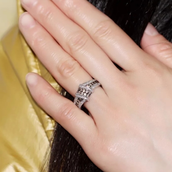 everrealli | Jewelry | 8k Brown Chocolate White Vanilla Diamond Ring ...